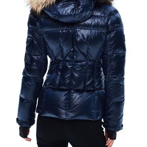 SAM. | Jackets & Coats | Nwt Midnight Sam Blake Fur Trim Puffer Coat ...